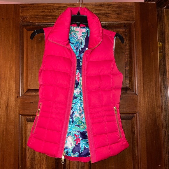 Lilly Pulitzer | Jackets & Coats | Pink Lily Vest | Poshmark